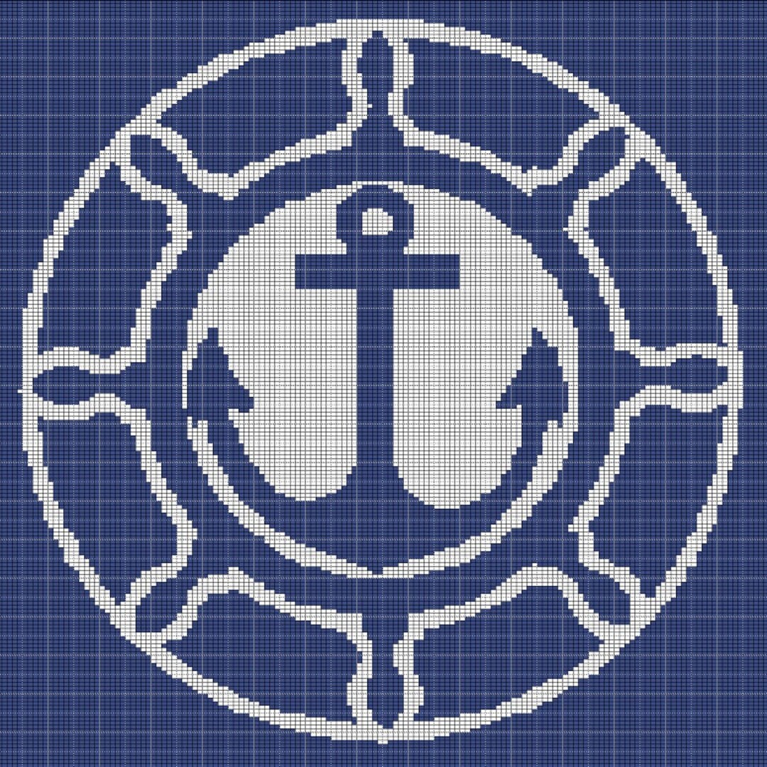 Anchor 5 Crochet Afghan Pattern Graph - Etsy