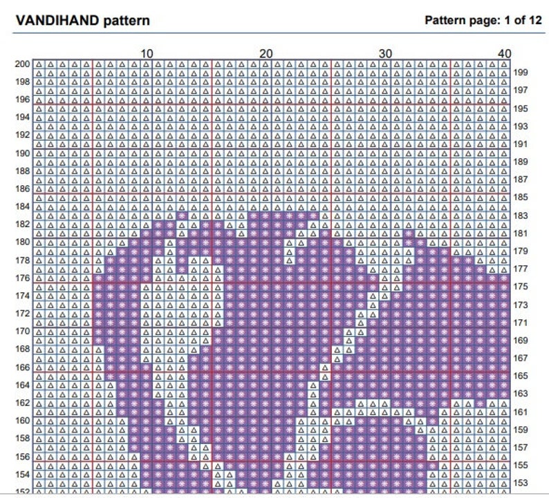 Art Butterfly Crochet Afghan Pattern Graph - Etsy