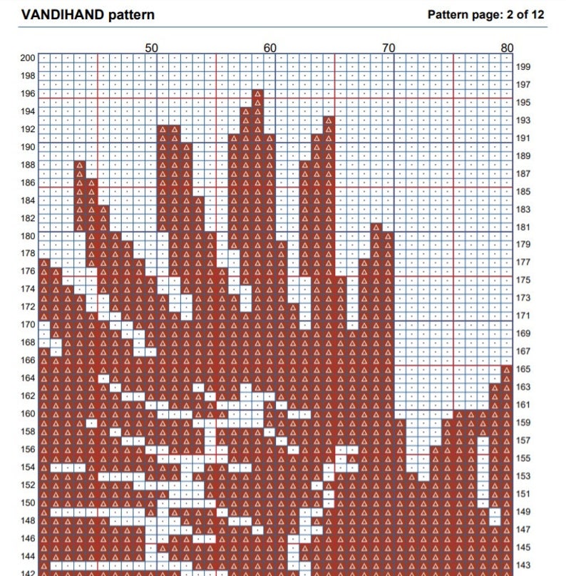 Pegasus Crochet Afghan Pattern Graph | Etsy