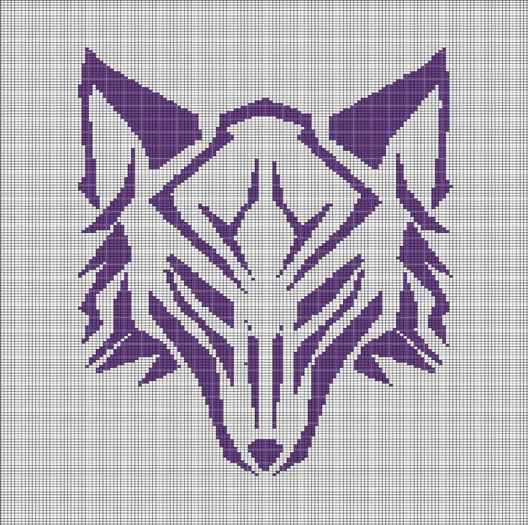 Wolf Head 3 Crochet Afghan Pattern Graph - Etsy