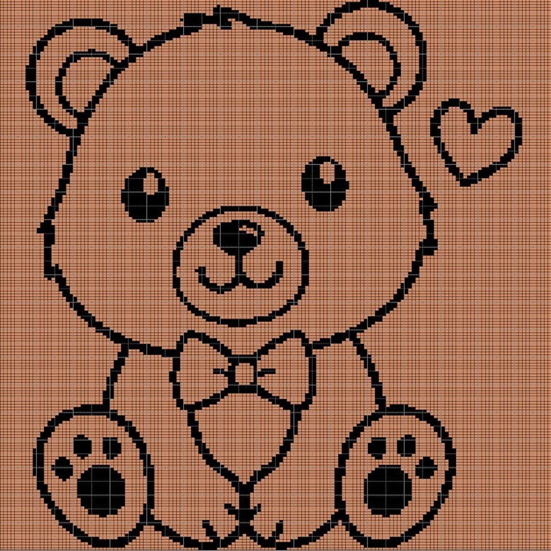 Little Bear 2 Crochet Afghan Pattern Graph - Etsy