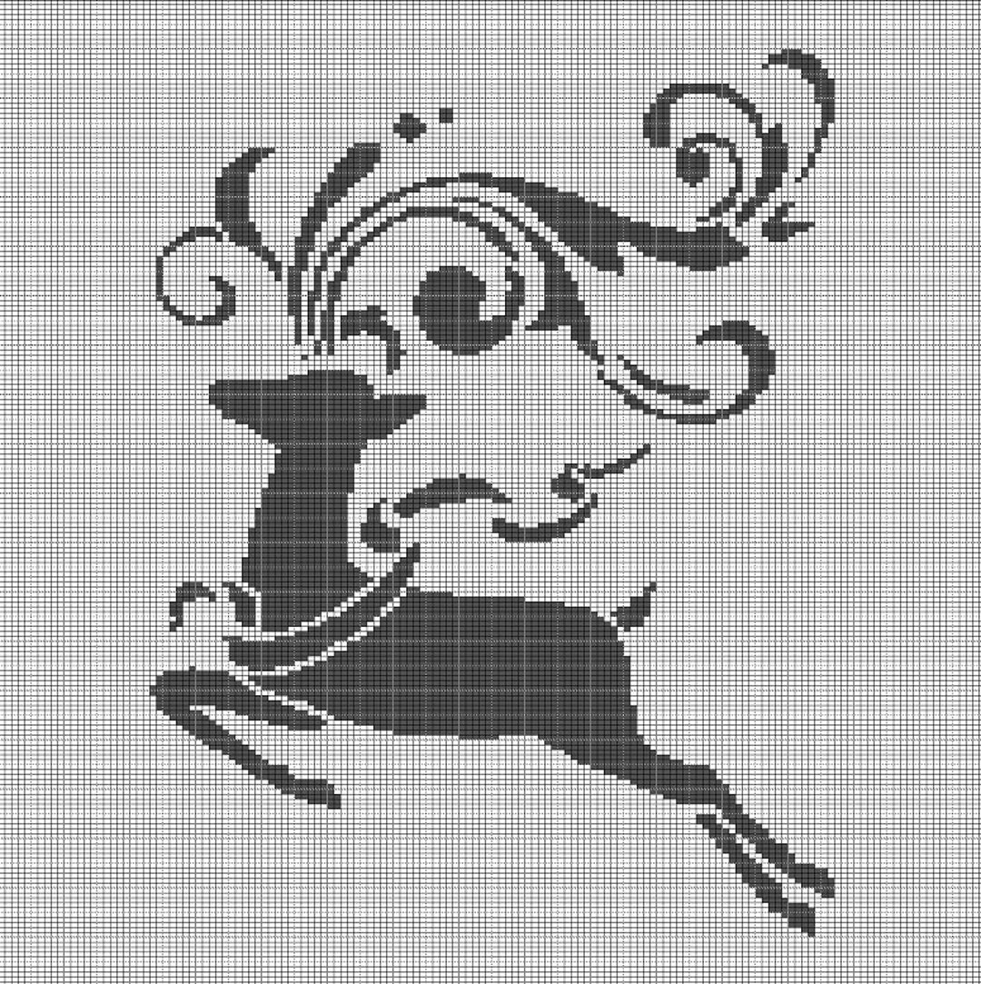 Magic Deer Crochet Afghan Pattern Graph - Etsy