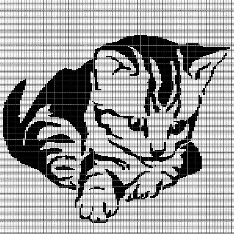 Cat Crochet Afghan Pattern Graph - Etsy