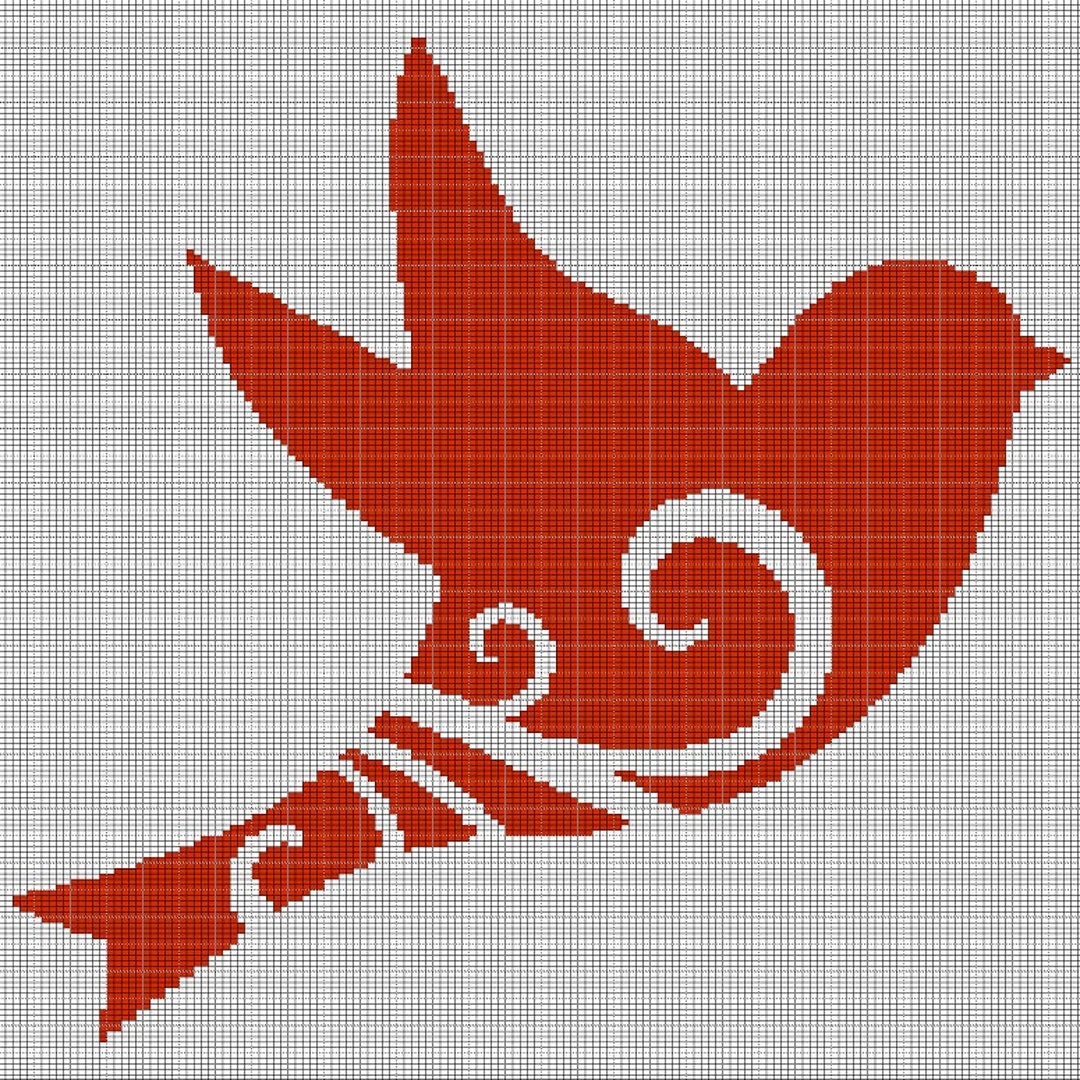 Red Bird Crochet Afghan Pattern Graph - Etsy