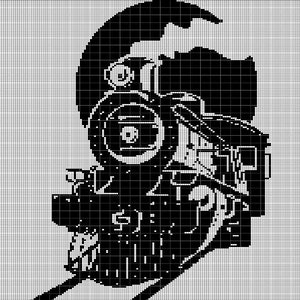 Train 5 Crochet Afghan Pattern Graph - Etsy