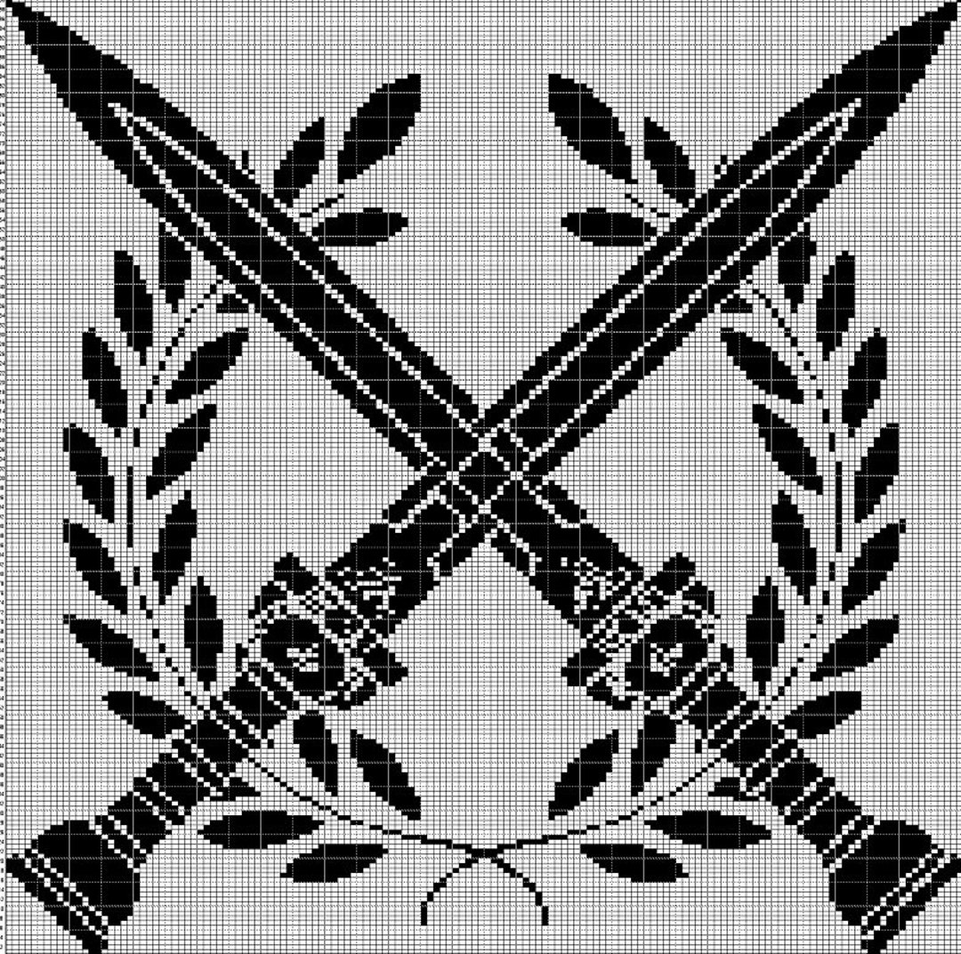 Swords Crochet Afghan Pattern Graph - Etsy