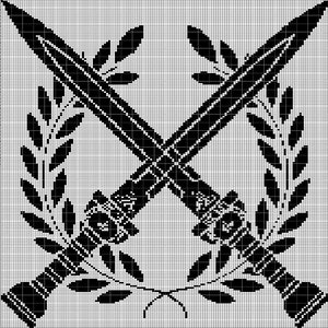 Swords Crochet Afghan Pattern Graph - Etsy