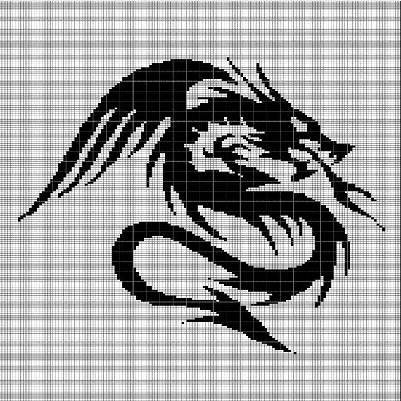Dragon 11 Crochet Afghan Pattern Graph - Etsy
