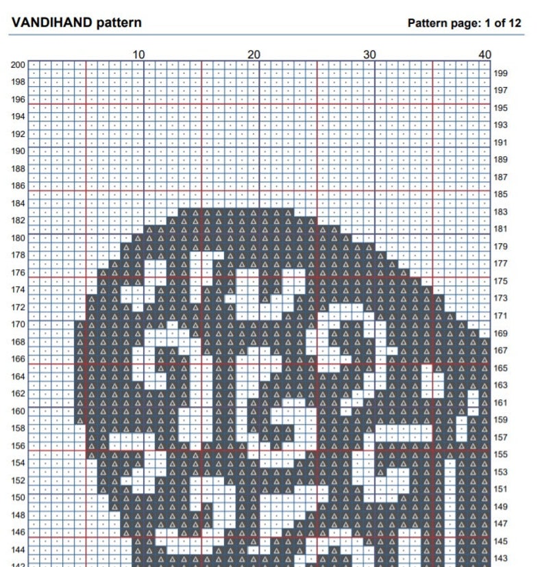 Art Elephant Crochet Afghan Pattern Graph - Etsy