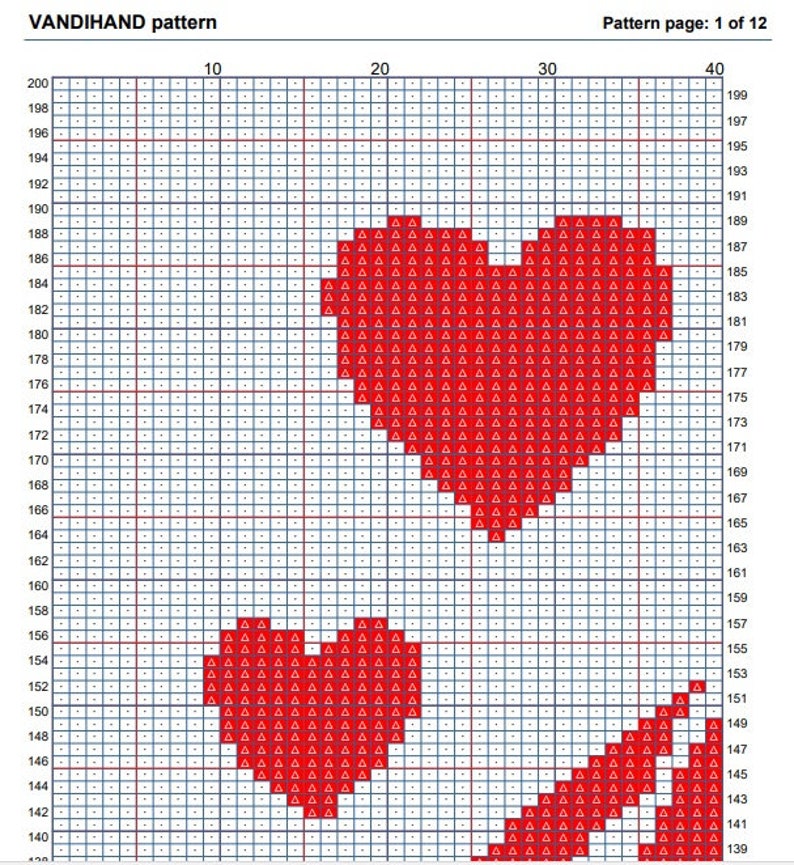 Love Face Crochet Afghan Pattern Graph | Etsy