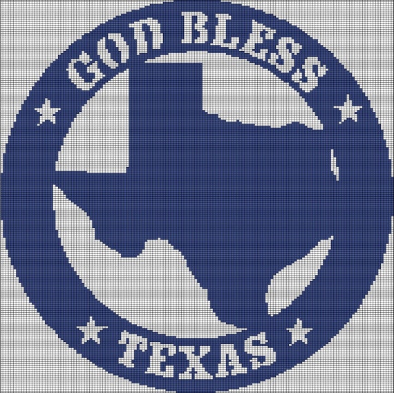 God Bless Texas Crochet Afghan Pattern Graph | Etsy