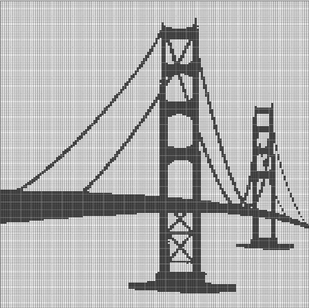 Golden Gate Crochet Afghan Pattern Graph - Etsy