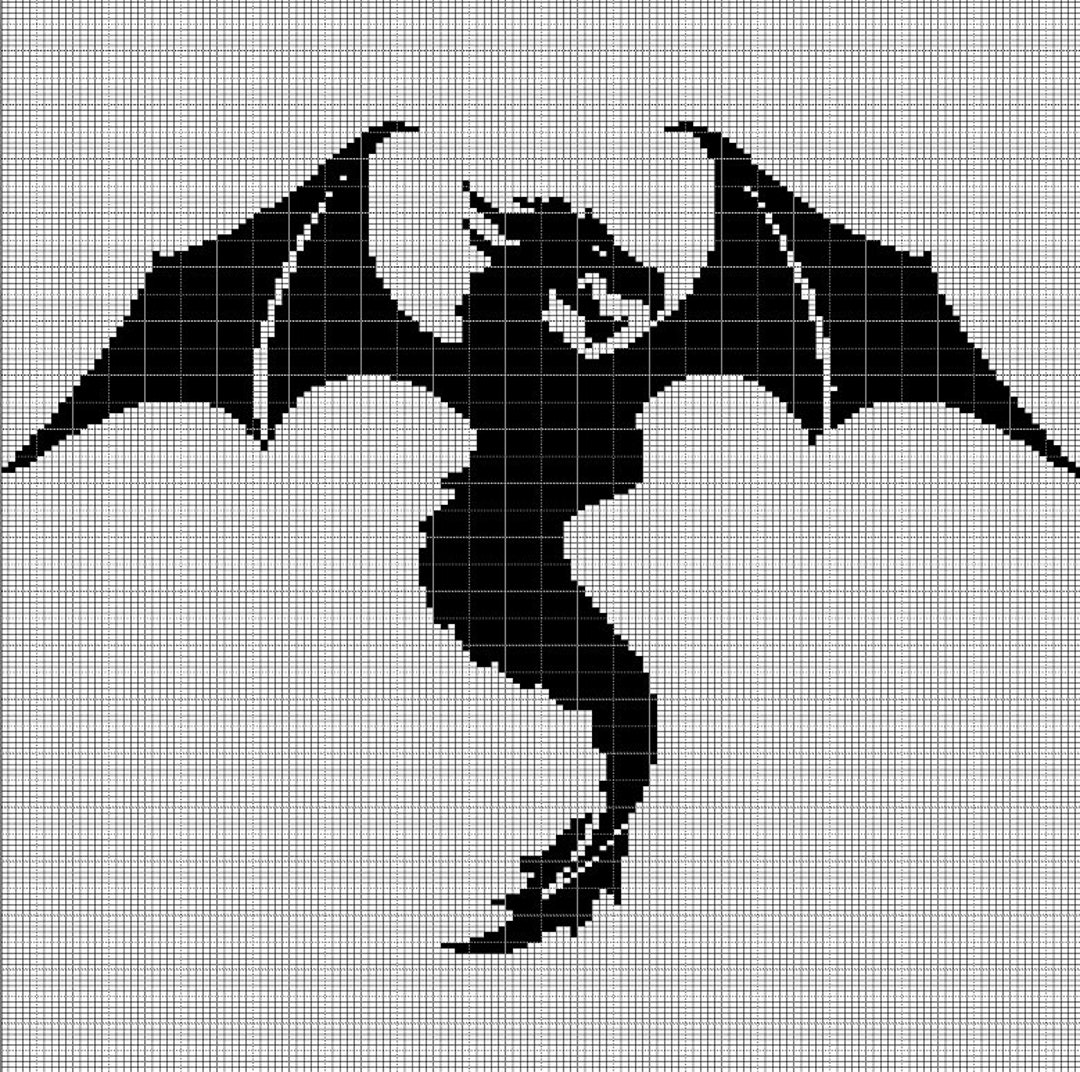 Dragon 15 Crochet Afghan Pattern Graph - Etsy
