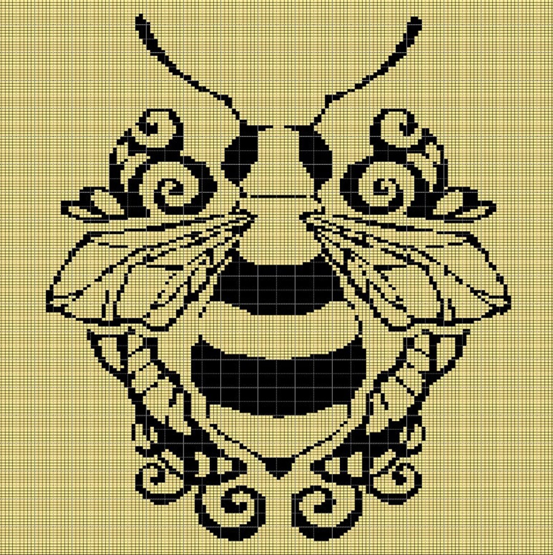 Bee Crochet Afghan Pattern Graph - Etsy