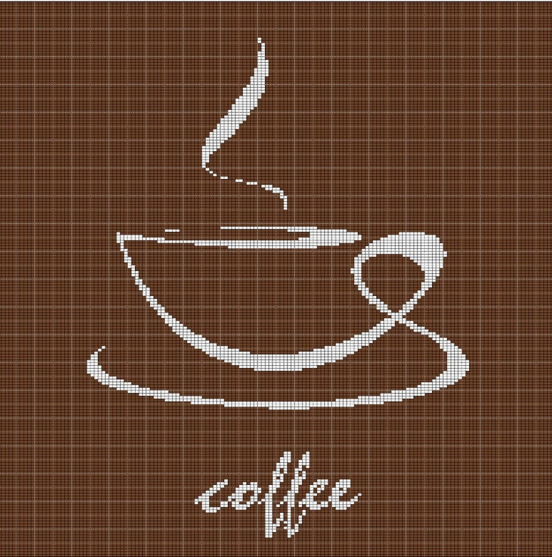 Coffee Crochet Afghan Pattern Graph - Etsy
