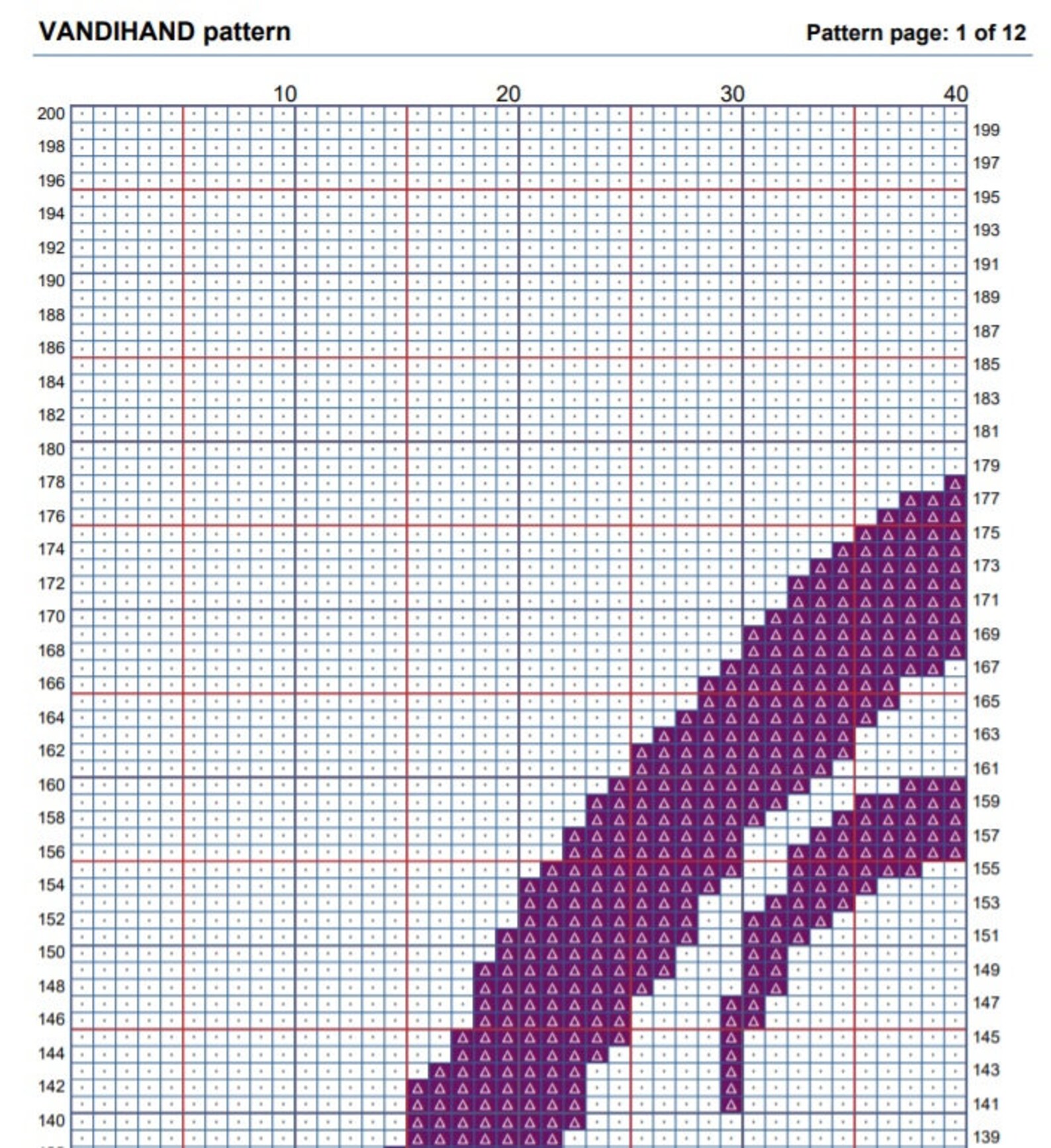 Purple Octopus Crochet Afghan Pattern Graph | Etsy