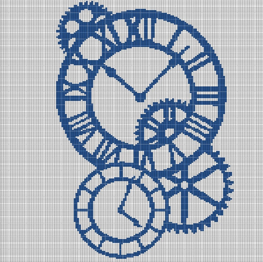 Clocks Crochet Afghan Pattern Graph - Etsy
