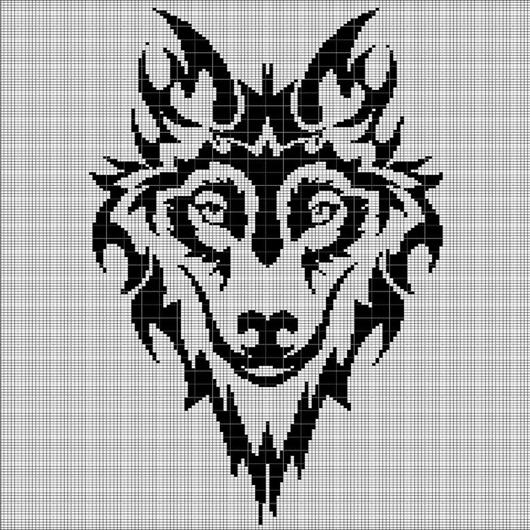 Wolf Head 10 Crochet Afghan Pattern Graph - Etsy