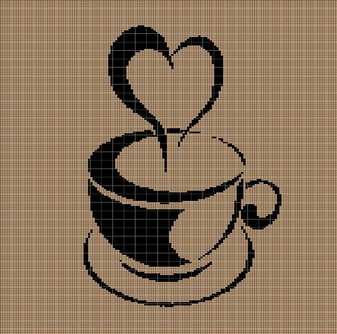 Cappuccino Love Crochet Afghan Pattern Graph - Etsy