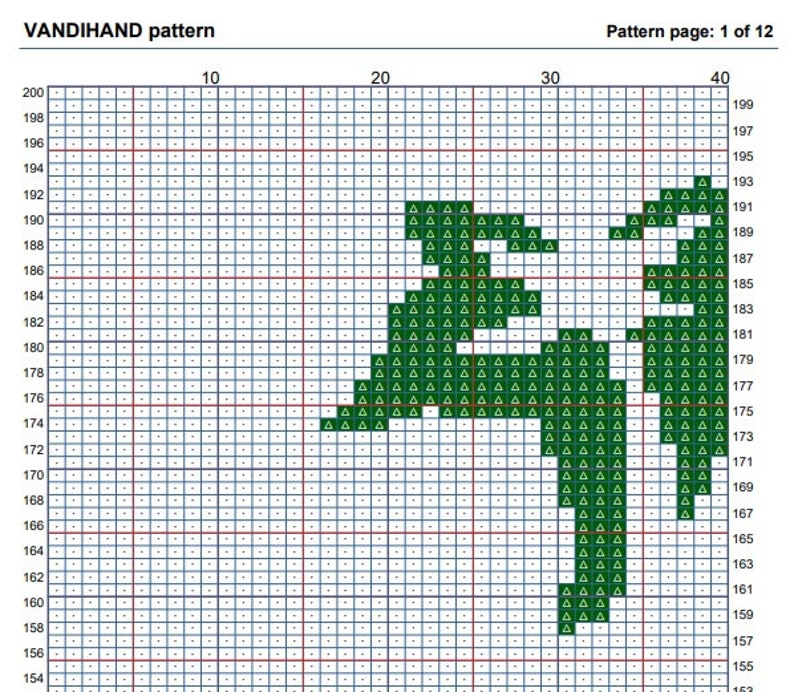 Ivy Crochet Afghan Pattern Graph - Etsy