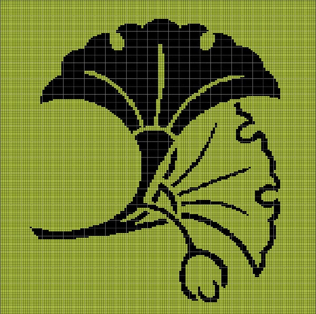 Ginkgo Biloba 4 Crochet Afghan Pattern Graph - Etsy