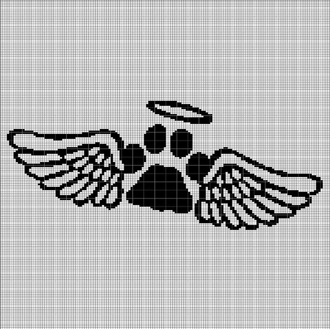 Pet Angel Crochet Afghan Pattern Graph - Etsy