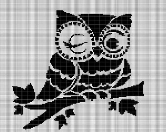 Owl 7 Crochet Afghan Pattern Graph | Etsy
