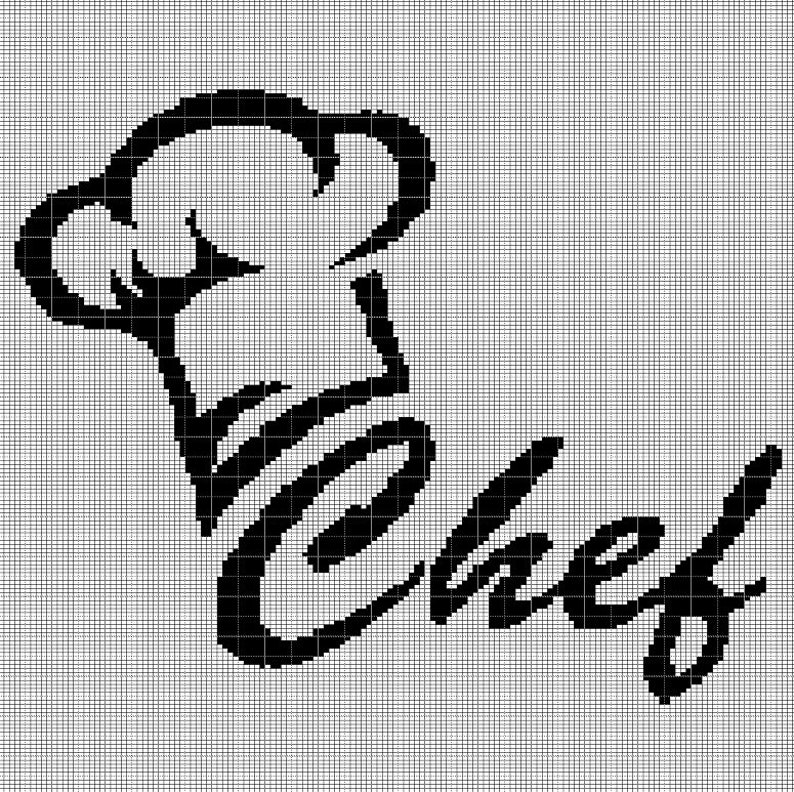 Chef 2 Crochet Afghan Pattern Graph - Etsy
