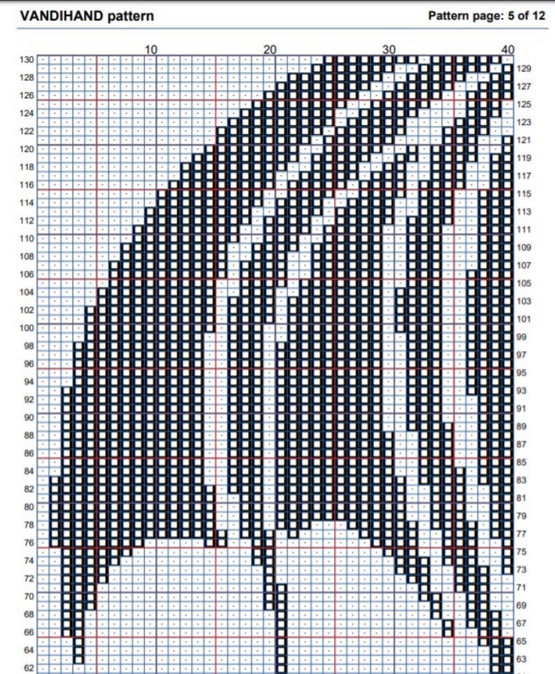 Dragon 5 Crochet Afghan Pattern Graph - Etsy