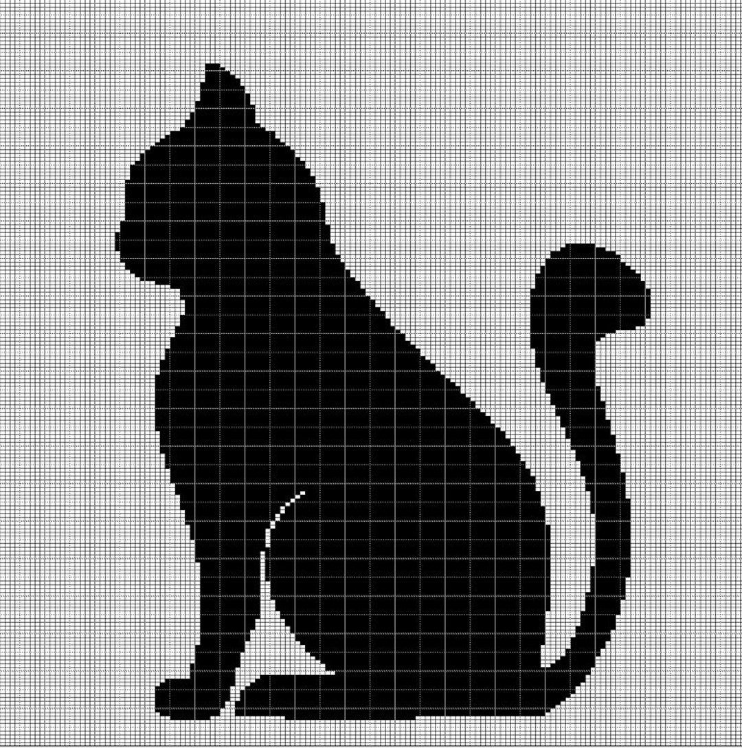 Cat 6 Crochet Afghan Pattern Graph - Etsy