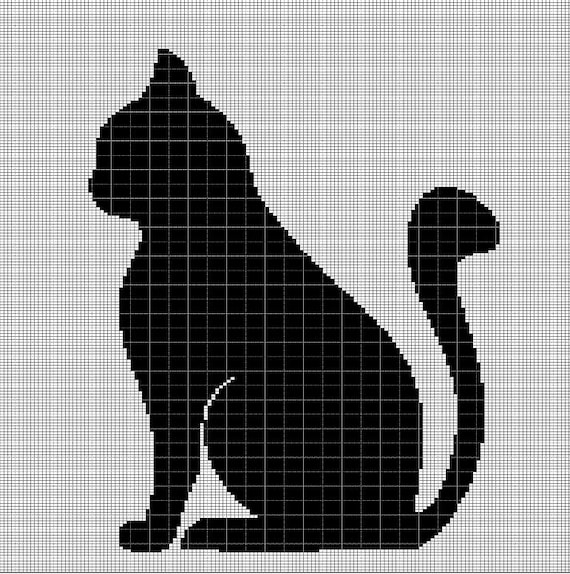 Cat 6 Crochet Afghan Pattern Graph - Etsy