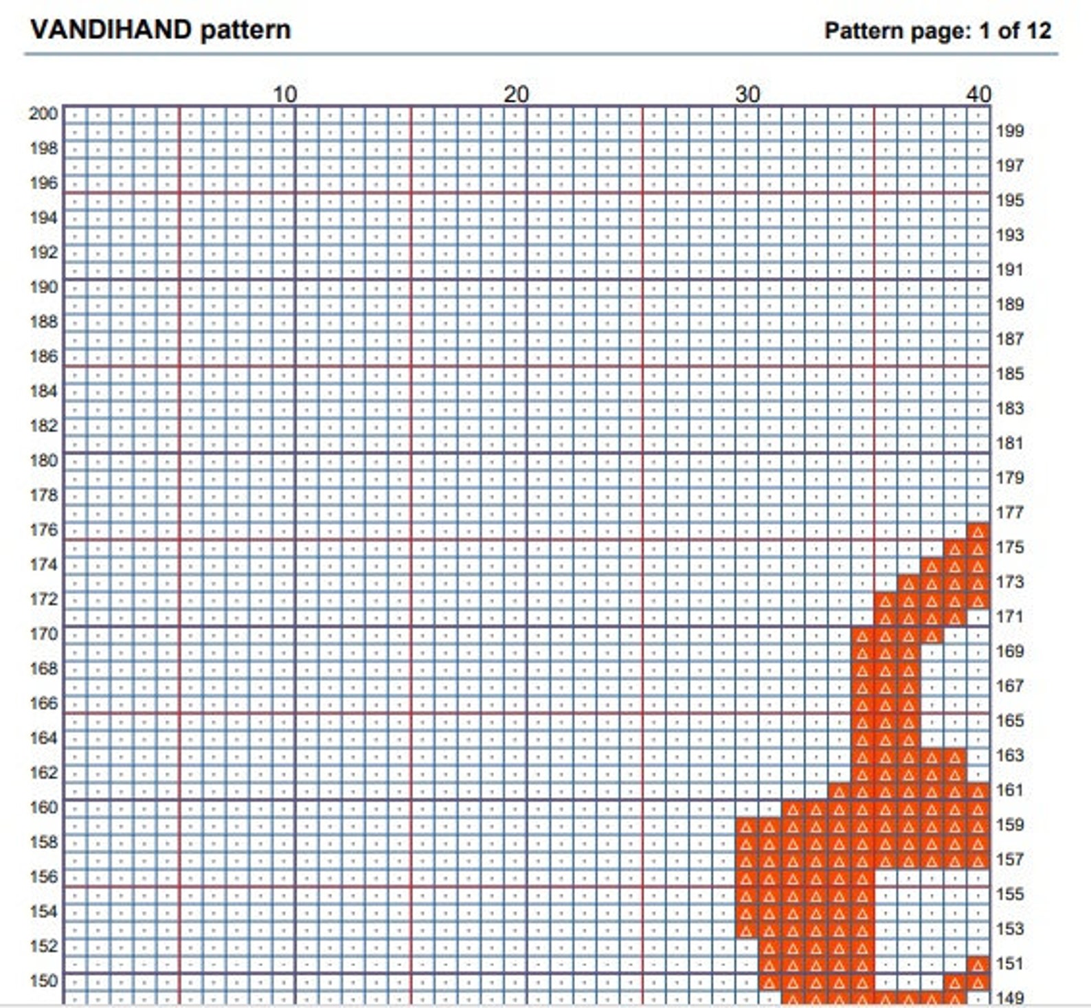 Lion Head 2 Crochet Afghan Pattern Graph - Etsy