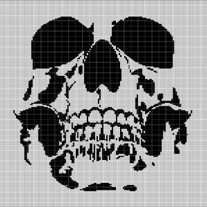 Skull 7 Crochet Afghan Pattern Graph - Etsy