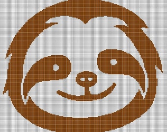 CROCHET! Sloth Crochet Afghan Pattern Graph - Etsy