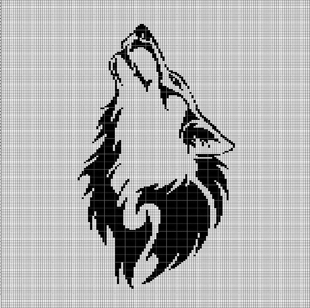Wolf Head Crochet Afghan Pattern Graph - Etsy