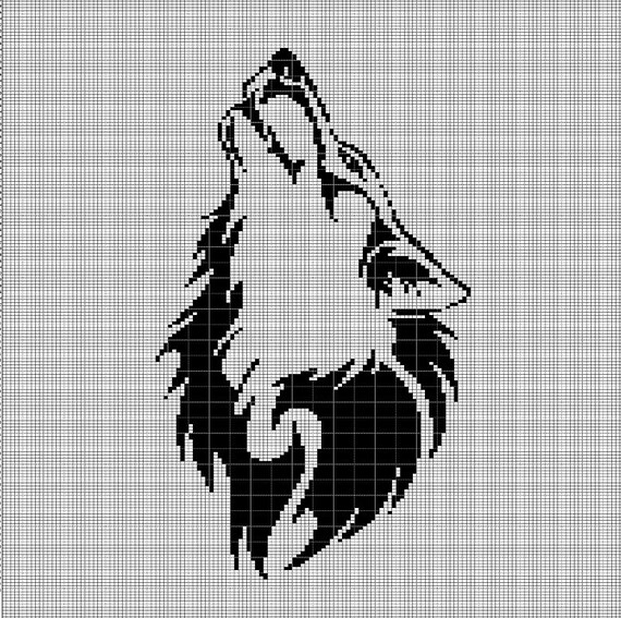 Wolf Head Crochet Afghan Pattern Graph | Etsy
