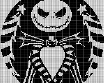 Jack and Sally Crochet Throw Graph Pattern / Crochet Graph Pattern ...