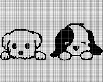 Sweet Puppy Crochet Afghan Pattern Graph - Etsy