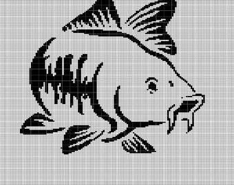 Fish Skeleton 2 Crochet Afghan Pattern Graph - Etsy