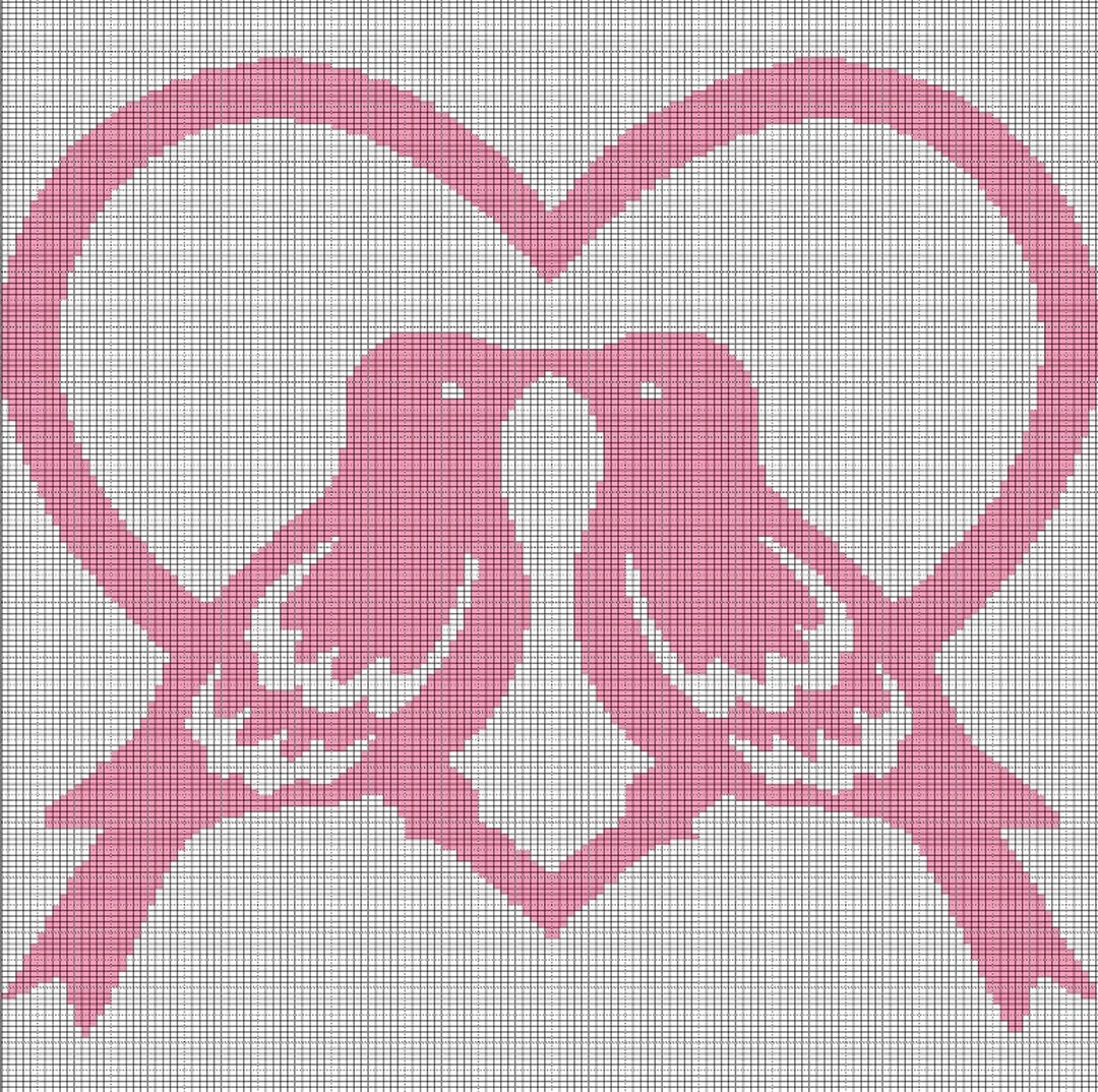 Love Birds Crochet Afghan Pattern Graph - Etsy