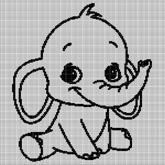 Little Elephant Crochet Afghan Pattern Graph | Etsy