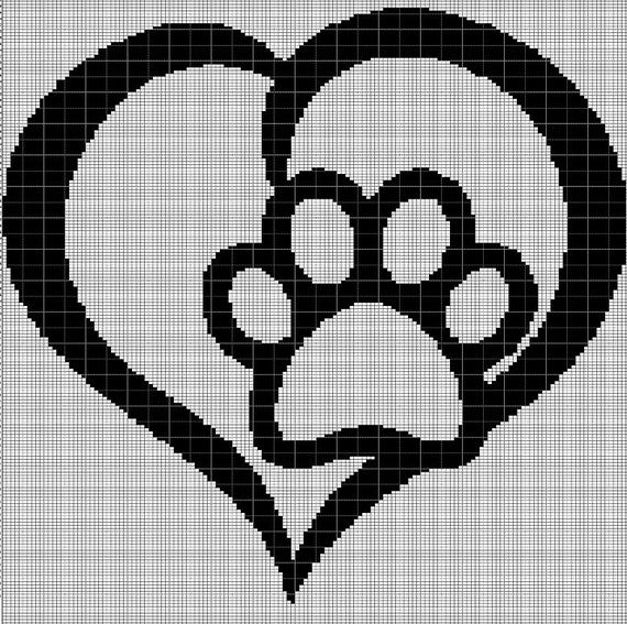 Sewing & Fiber Kits & How To Love paw print 3 crochet afghan pattern graph etna.com.pe