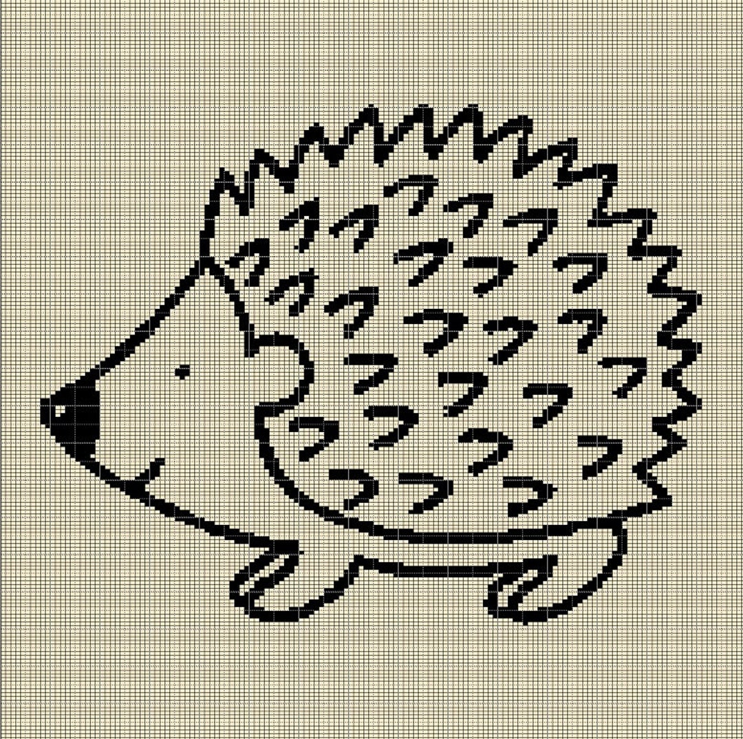 Hedgehog Crochet Afghan Pattern Graph - Etsy