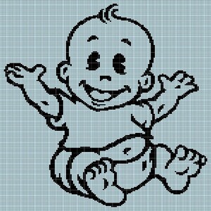 Baby Boy 3 Crochet Afghan Pattern Graph - Etsy