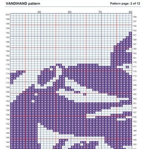 Jasmine Crochet Afghan Pattern Graph - Etsy