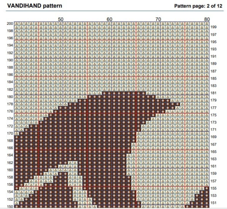 Eagle Crochet Afghan Pattern Graph - Etsy