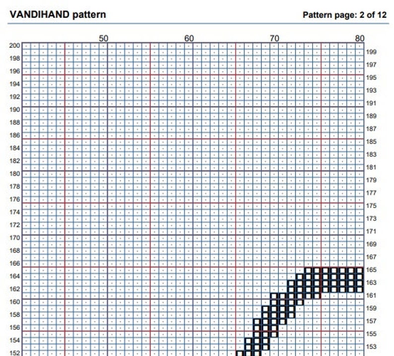 Lily 3 Crochet Afghan Pattern Graph - Etsy