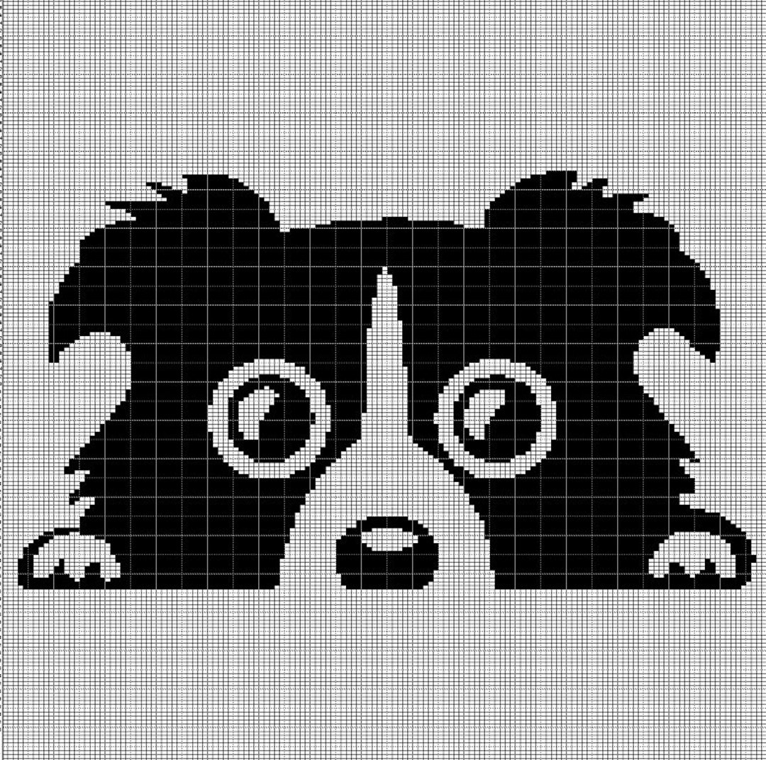 Dog Head 7 Crochet Afghan Pattern Graph - Etsy