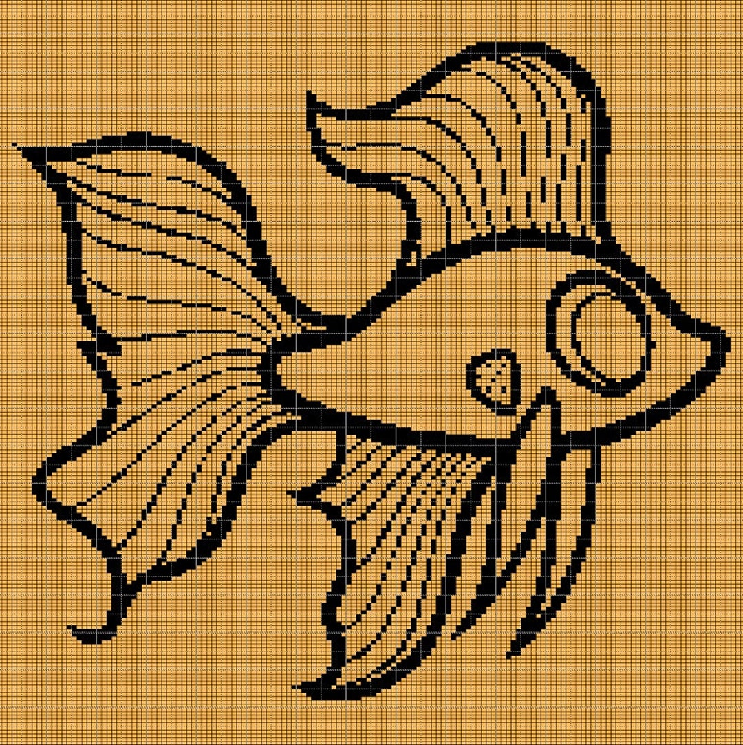 Golden Fish 3 Crochet Afghan Pattern Graph - Etsy