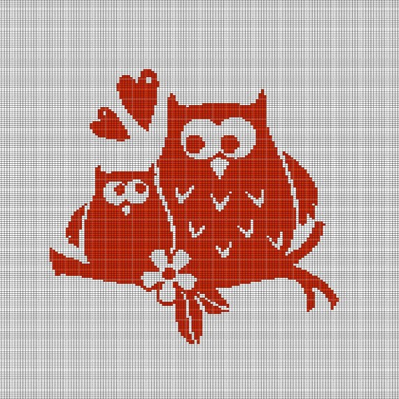 Love Owl 2 Crochet Afghan Pattern Graph - Etsy